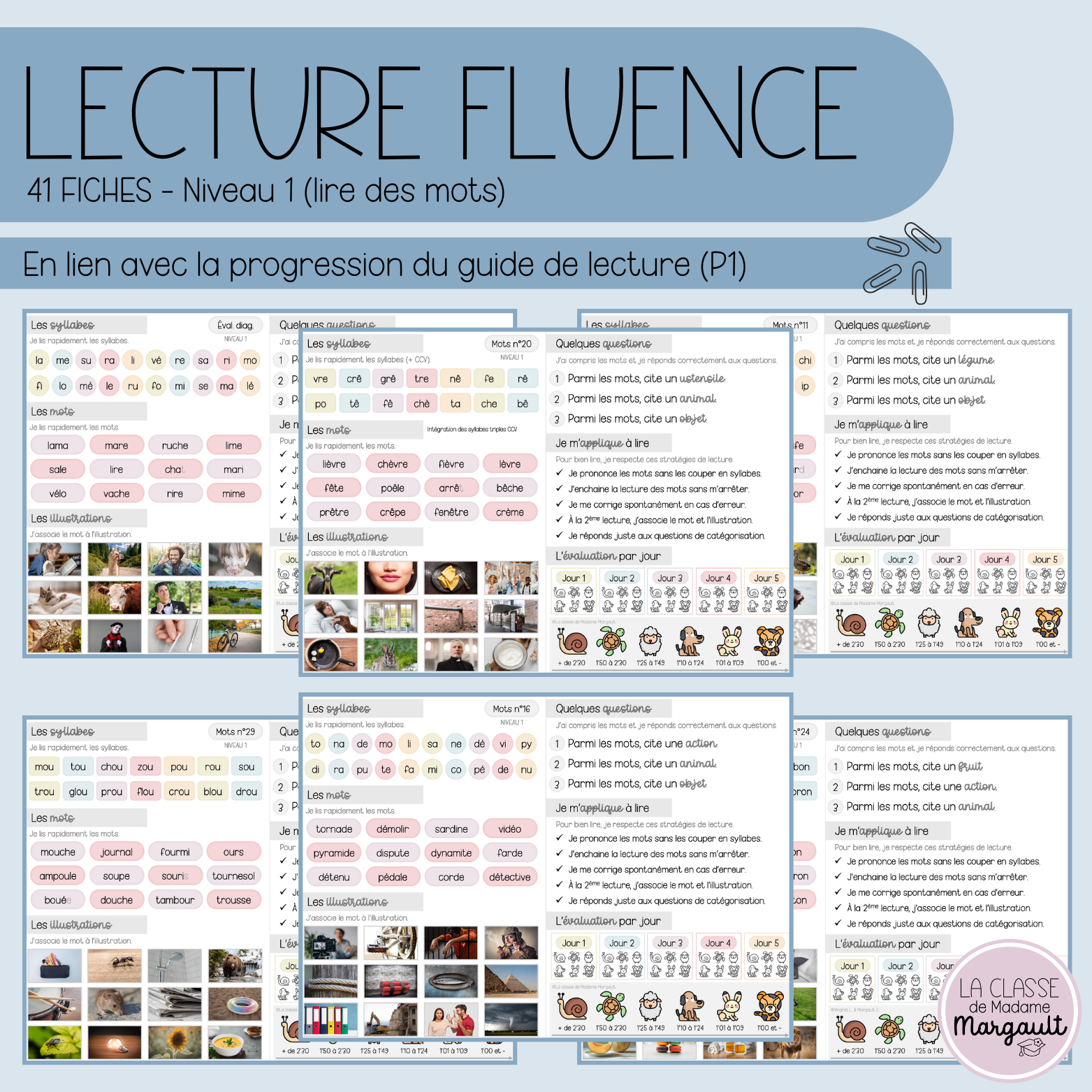 Lecture fluence - Niveau 1 (P1) – La classe de Madame Margault