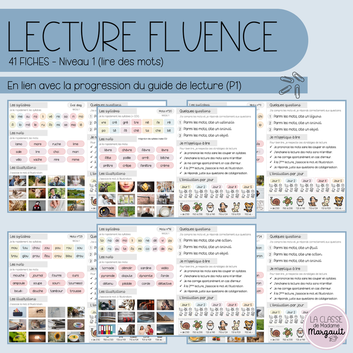 Lecture fluence - Niveau 1 (P1) – La classe de Madame Margault